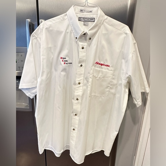 Snap On | Shirts | Rare Vintage Embroidered Snapon Short Sleeve Button ...
